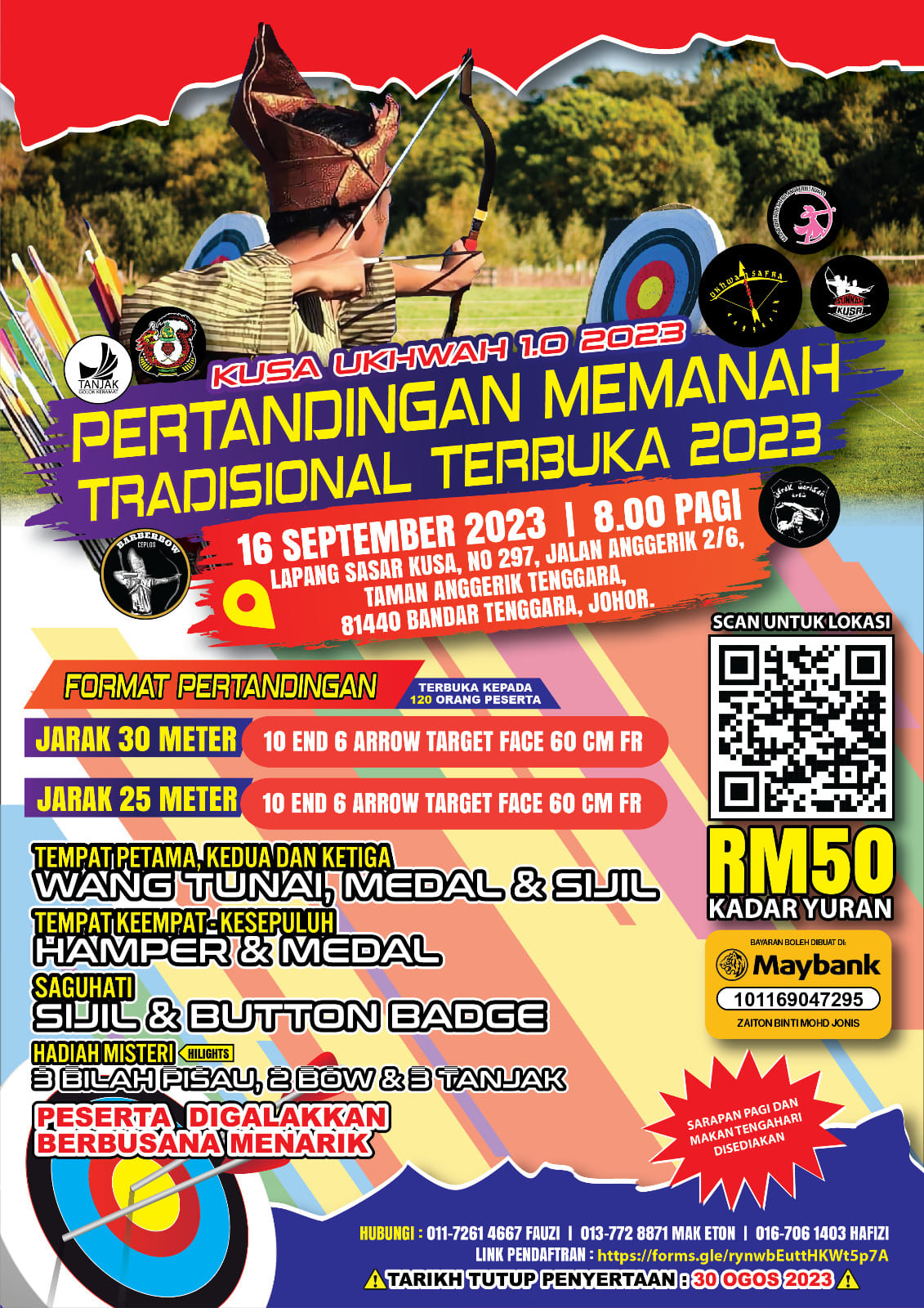 PERTANDINGAN MEMANAH TRADISIONAL TERBUKA 2023 - Takwim Memanah